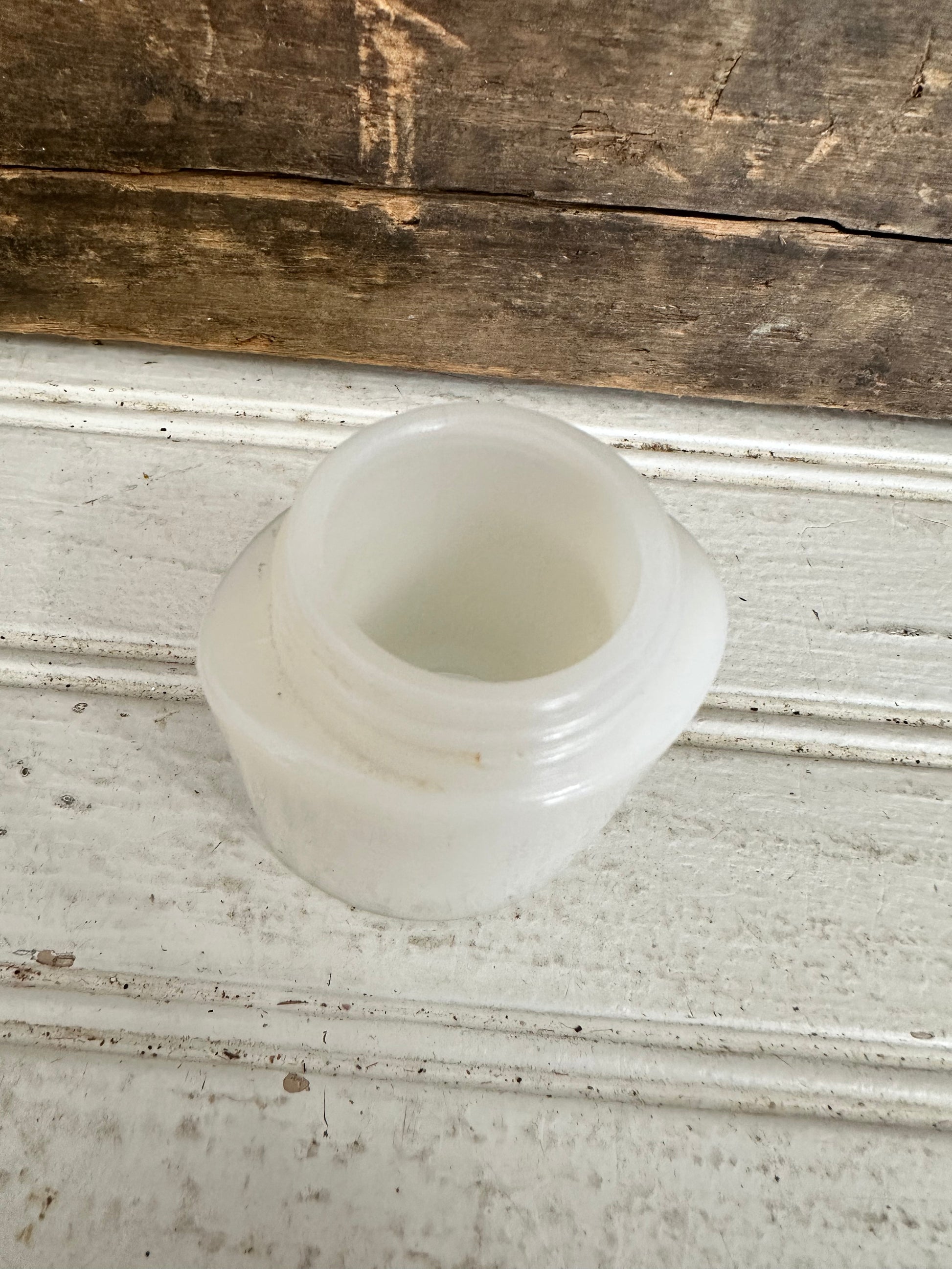 Pond’s Milk Glass container – The Pelican Girls